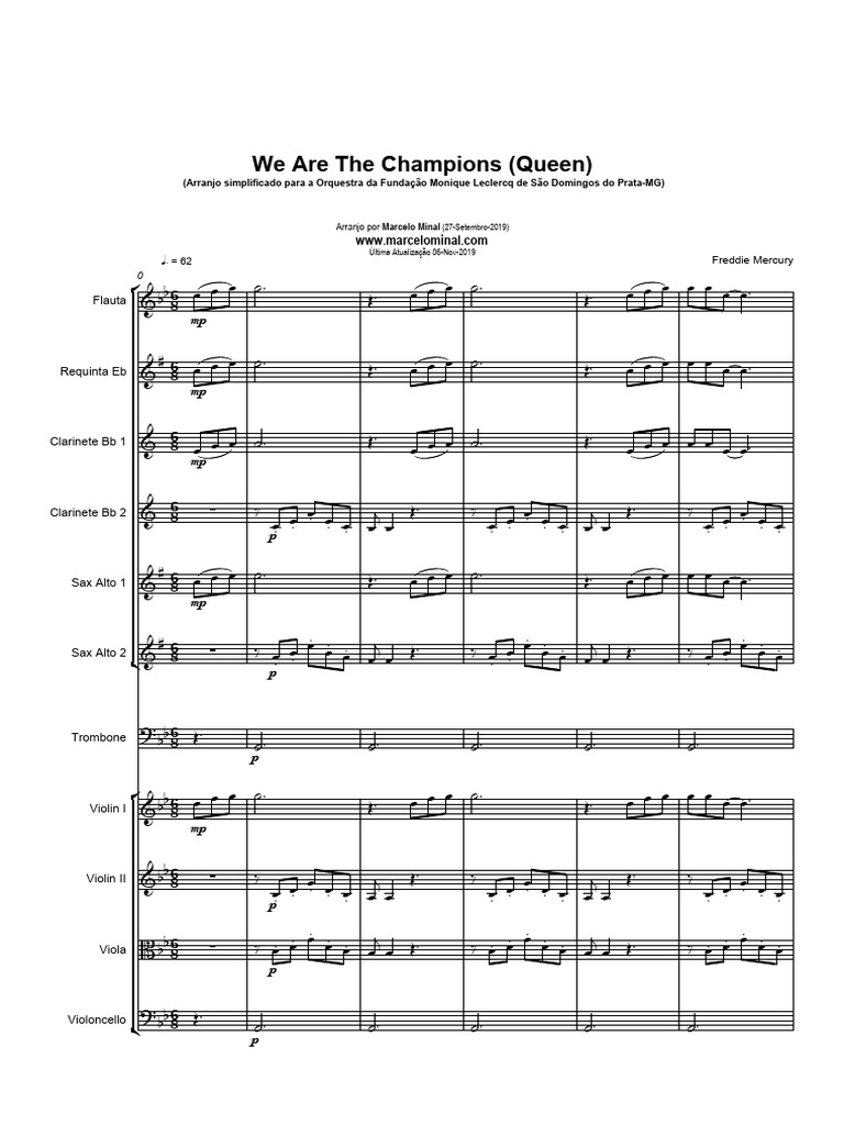 Orquestra Leclercq - We Are The Champions - GRADE | PDF | Musical ...
