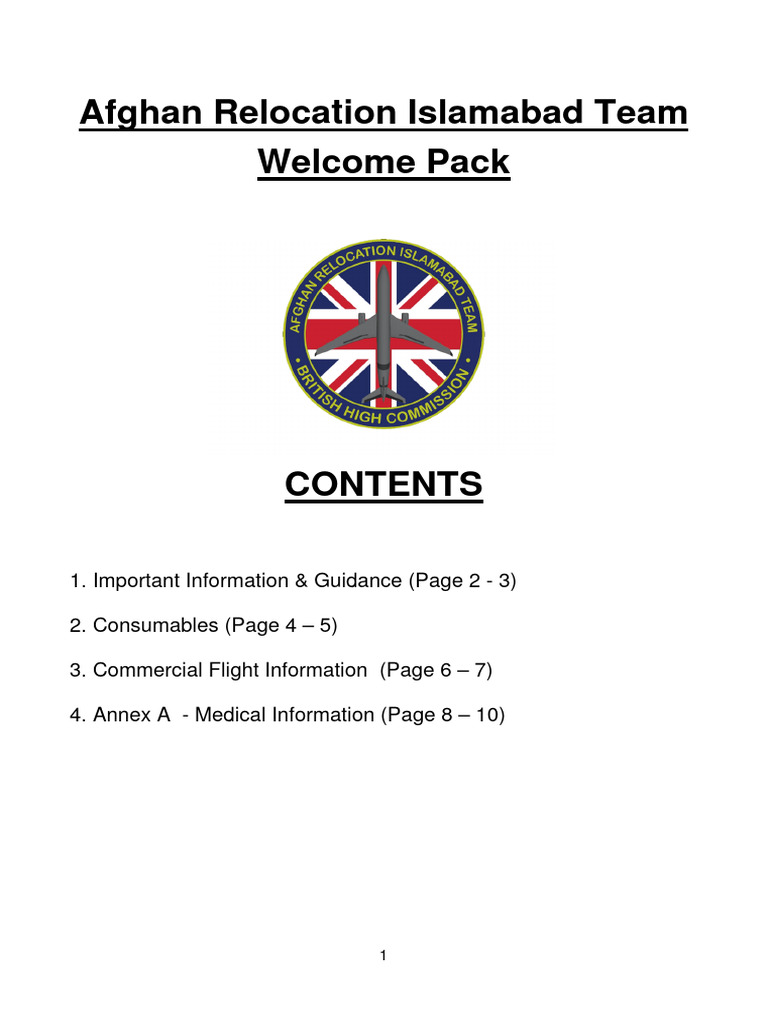 ARIT Welcome Pack | PDF | Baggage | Medical Prescription