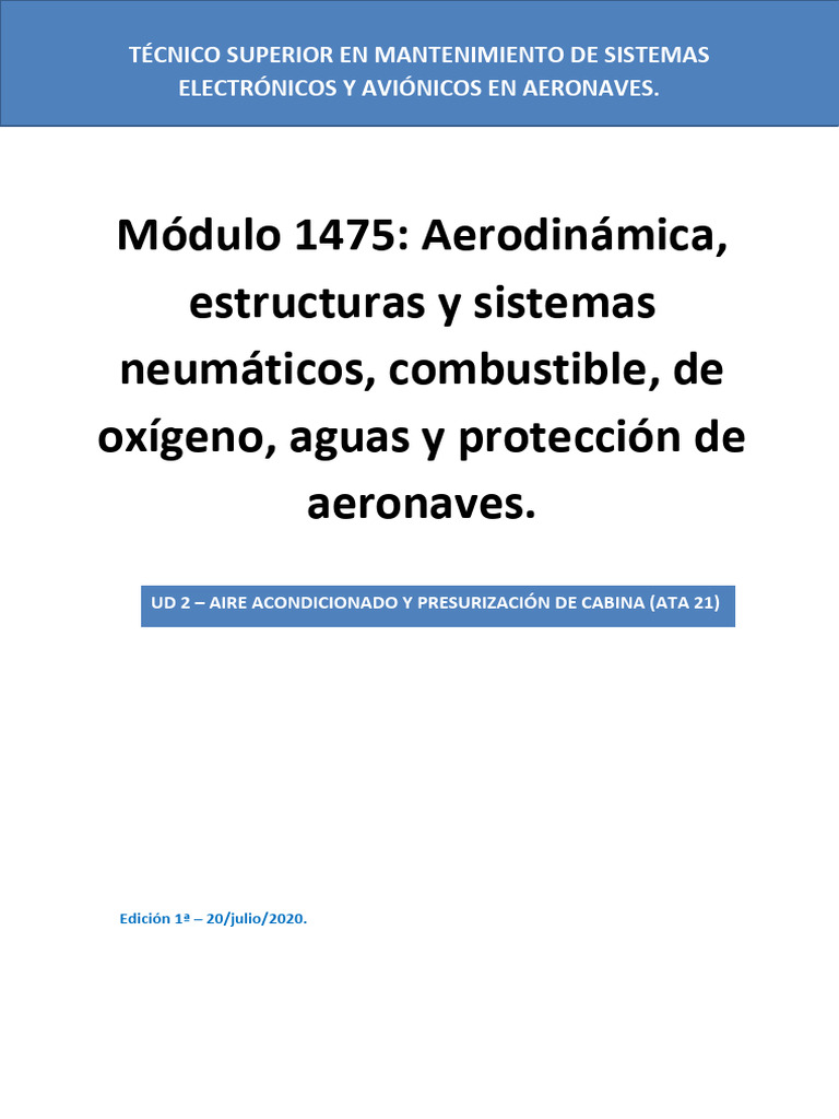 Ud-3 Avi Fuente Aire Acondicionado y Presurizacion de Cabina (Ata 21) | PDF | Refrigeración ...