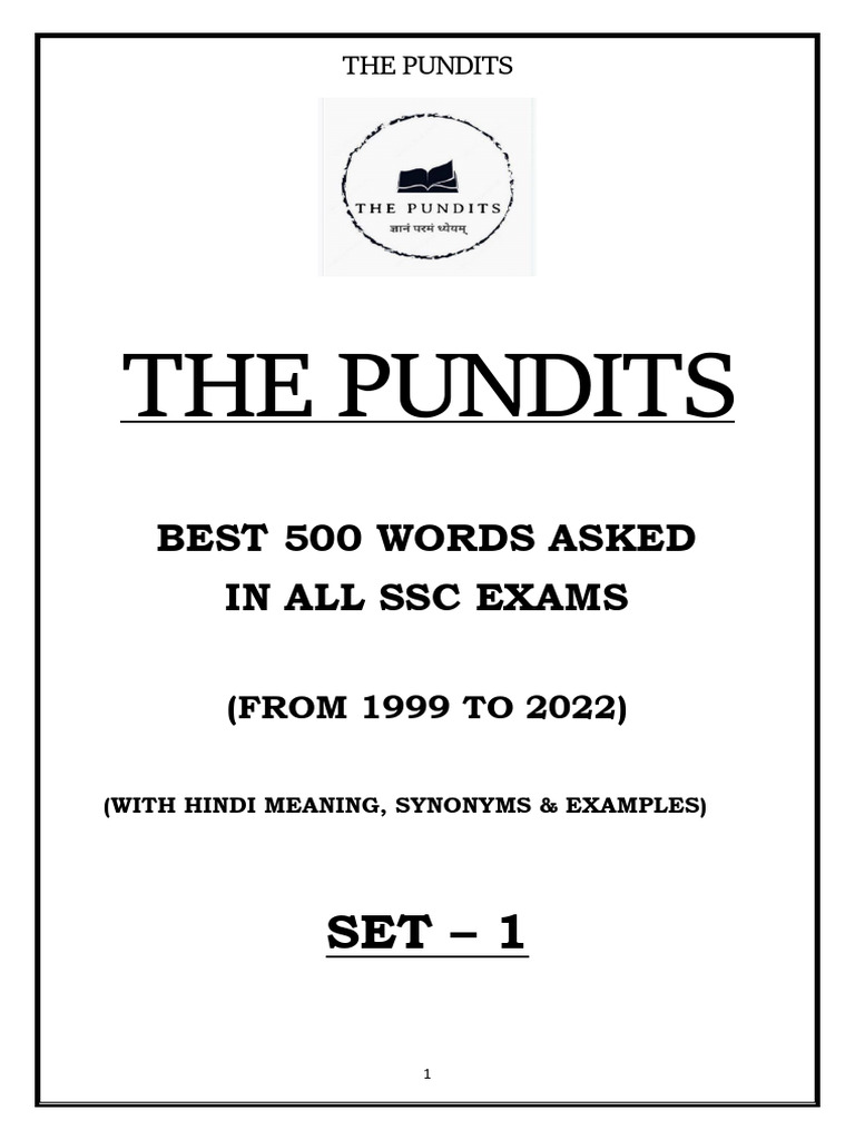 The Pundits Vocab | PDF | Ghosts