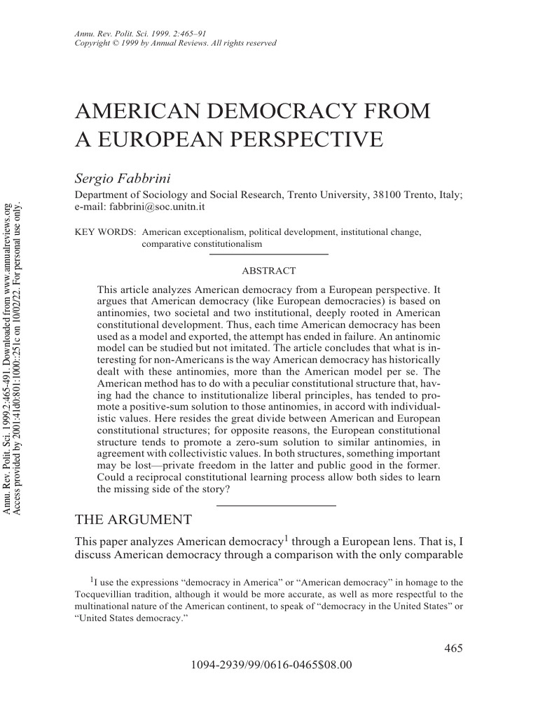 Annurev Polisci 2 1 465 | PDF | Pluralism (Political Philosophy ...
