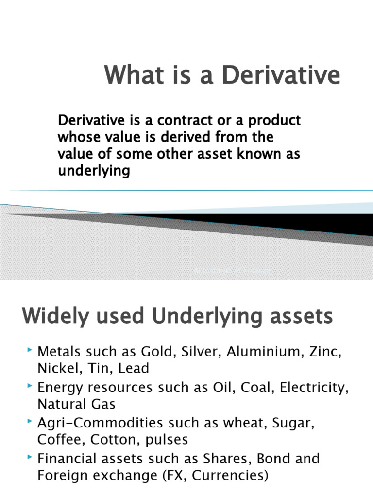 Understanding Derivatives: Types & History | PDF | Derivative (Finance ...