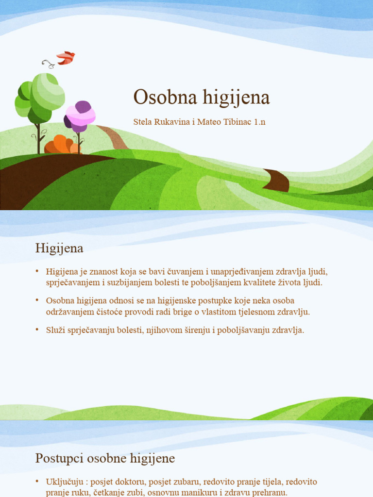 Osobna Higijena ZNRHIS | PDF