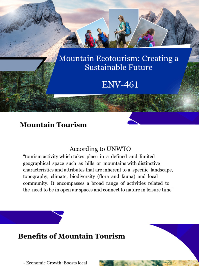 Mountain Ecotourism Creating A Sustainable Future | PDF | Tourism ...