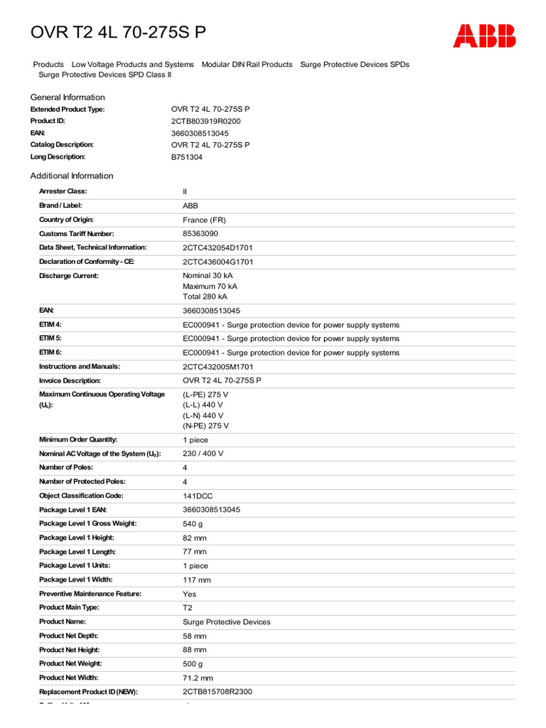OVR T2 4L 70-275S P: General Information | PDF | Fuse (Electrical ...