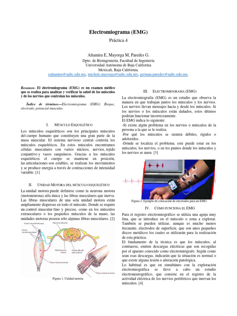 Final | PDF | Electromiografia | Músculo esquelético