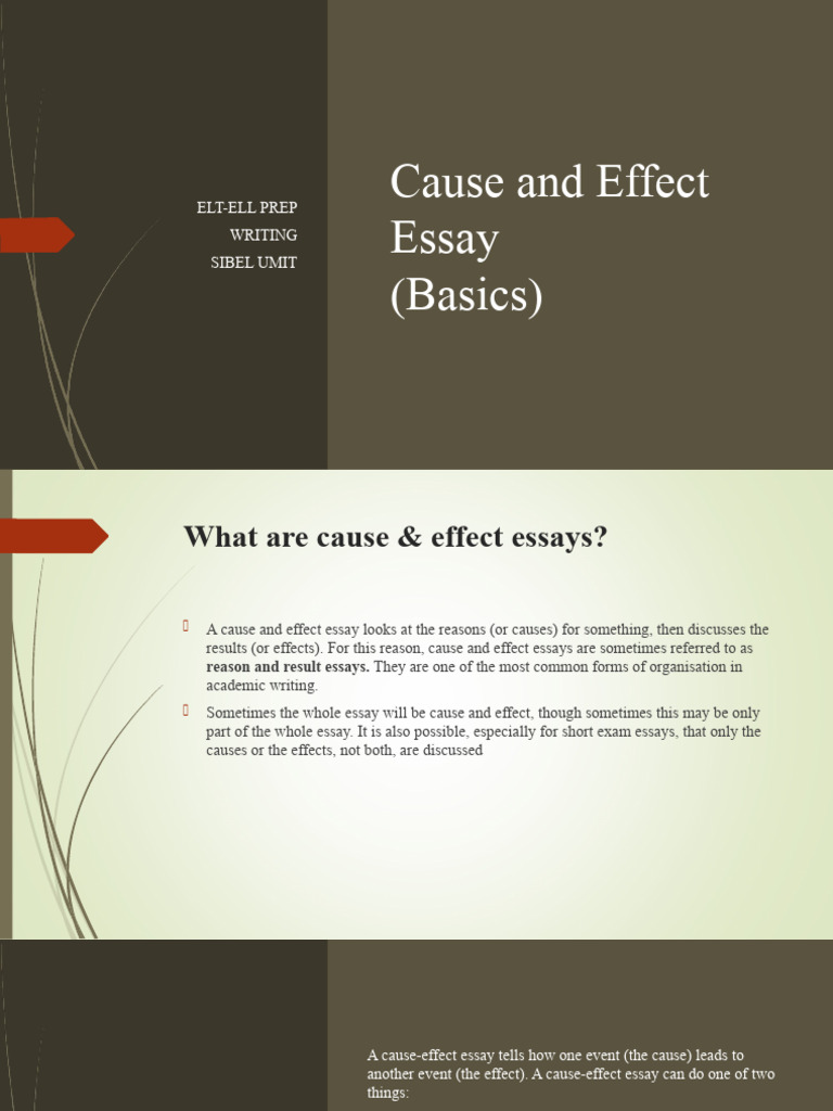 Cause and Effect Essay-Basics | PDF | Essays | Family