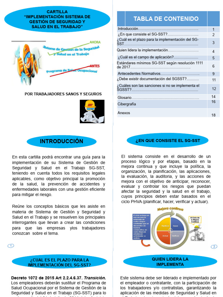 Cartilla Implementación Sg-sst | PDF | Valores | Seguridad y salud ocupacional