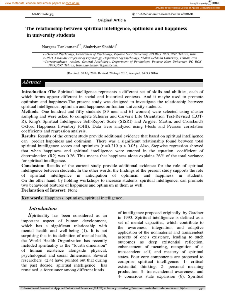 Rol 2 | PDF | Optimism | Happiness