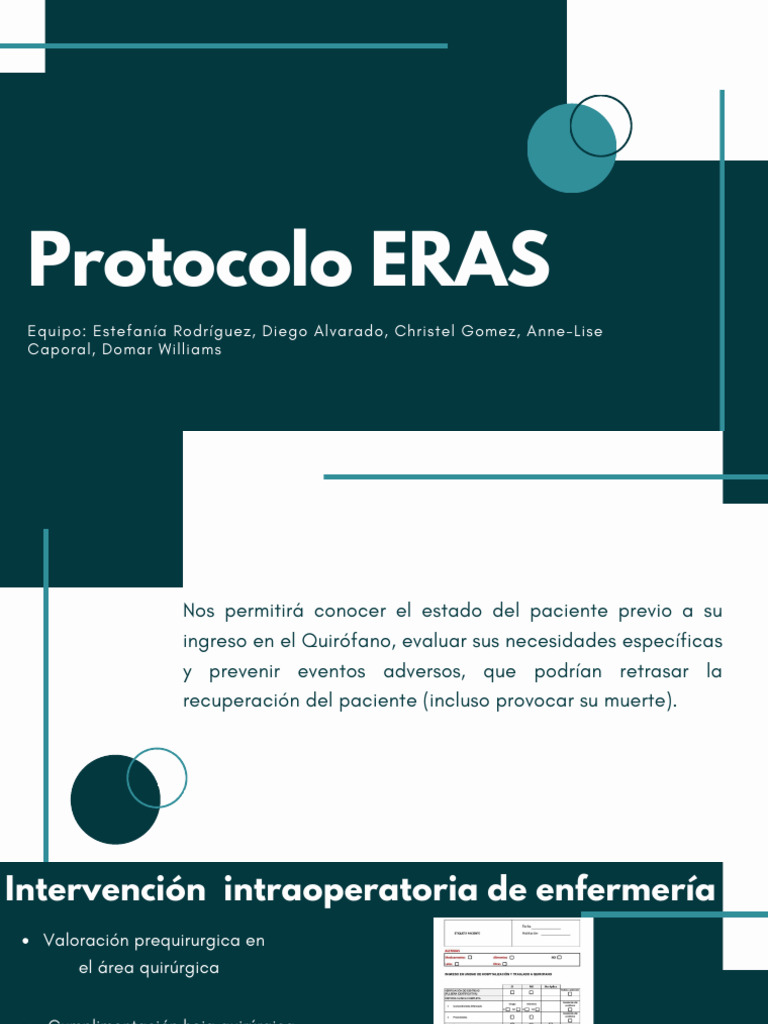 protocolo ERAS | PDF | Anestesia | Tratamientos médicos