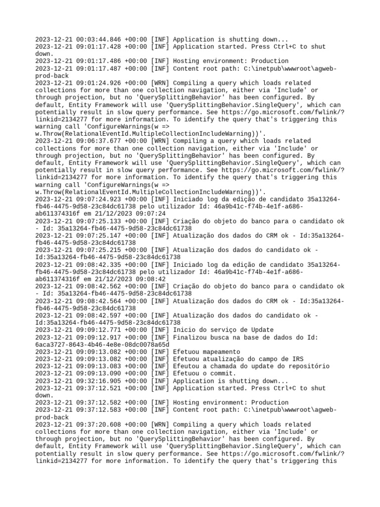 log20231221 | PDF | Entity Framework | Computer Programming