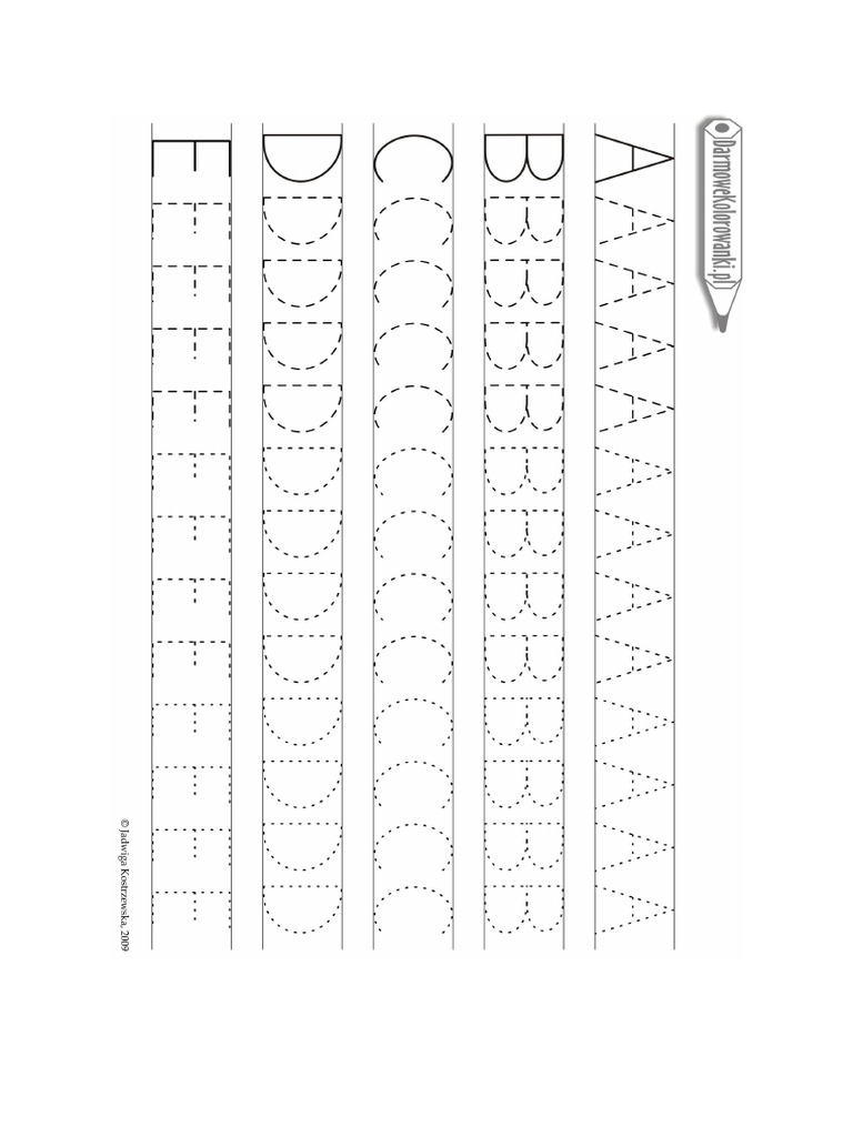 Litery drukowane po śladzie | PDF