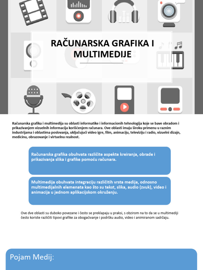 Pojam Računarske Grafike I Multimedije | PDF