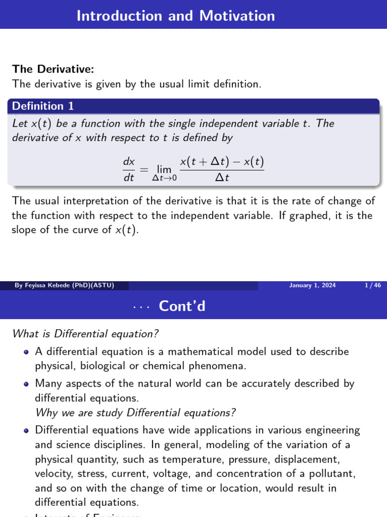 Applied Math III | PDF | Ordinary Differential Equation | Differential ...