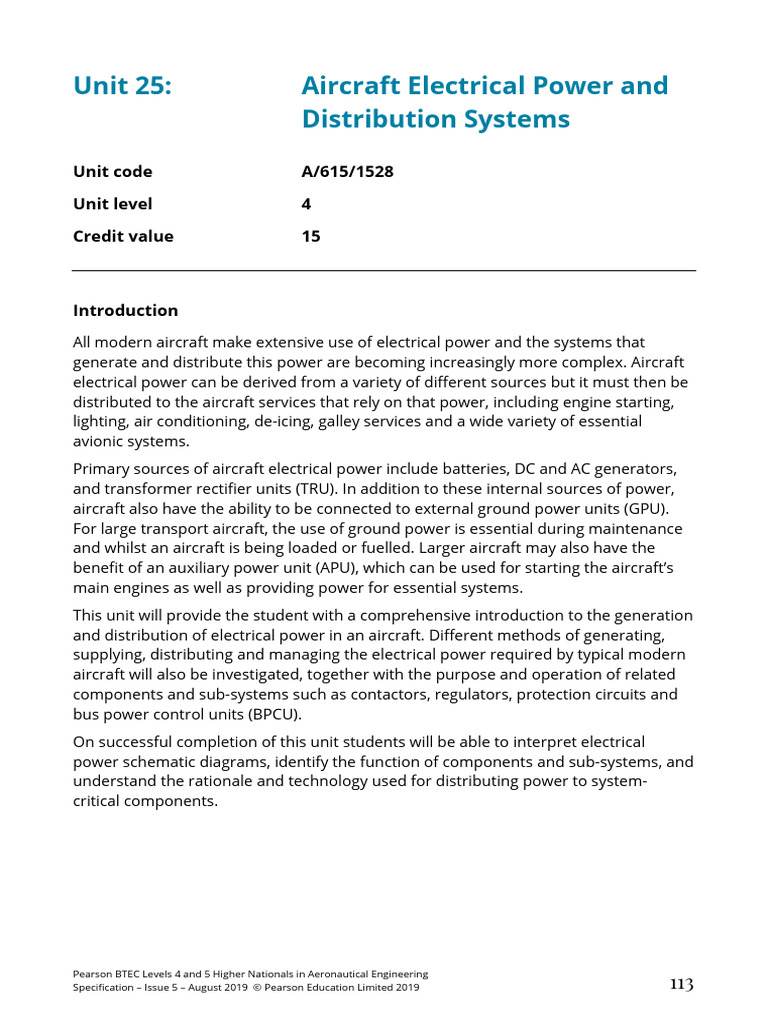 Unit 25 - Aircraft Power | PDF