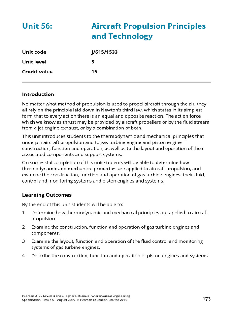 Unit 56 - Propulsion | PDF