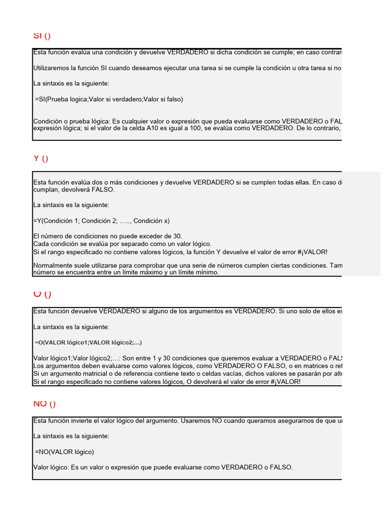 FUNCIONES LOGICAS - oscar rojas | PDF | Función (Matemáticas) | Lógica