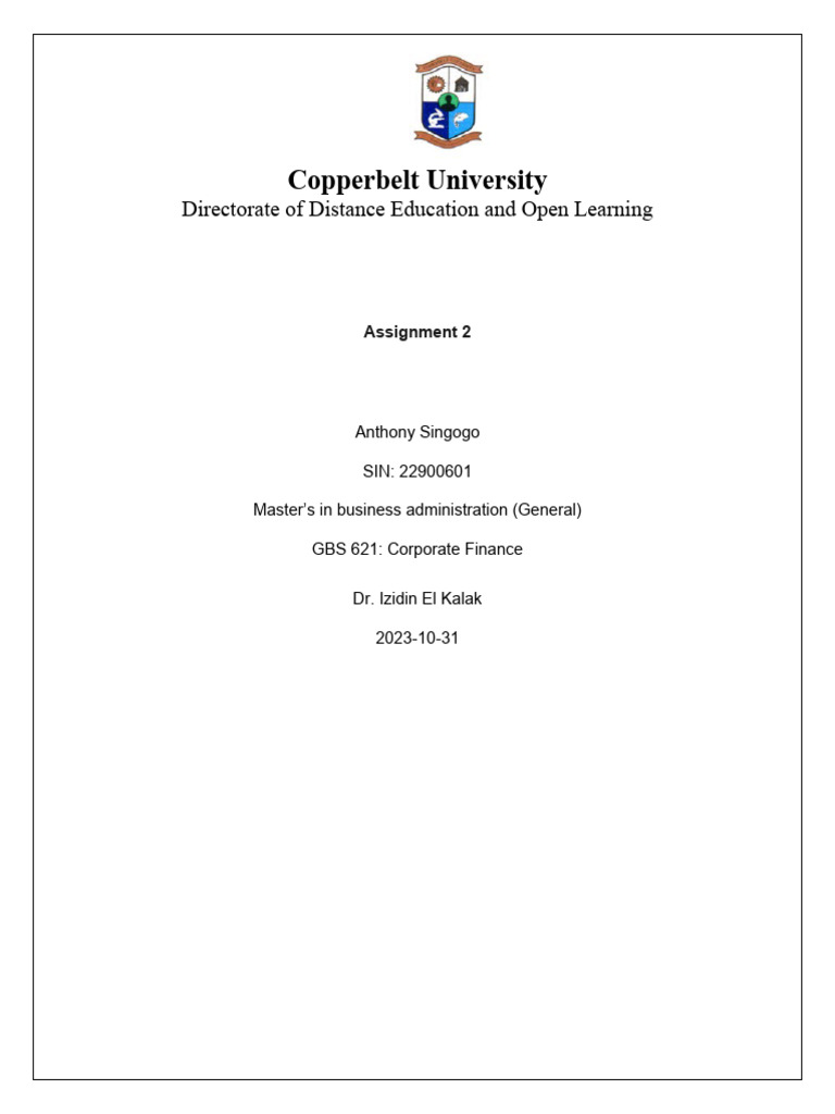 Assignment 2 | PDF | Present Value | Interest