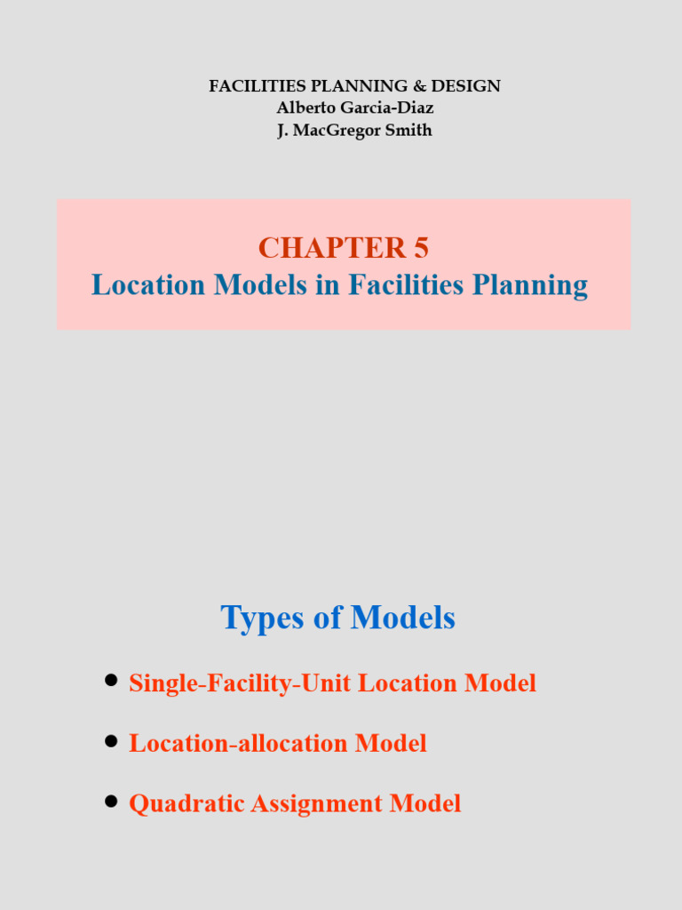 07 Chapter 5 Location Models in Facility Planning | PDF | Mathematical ...