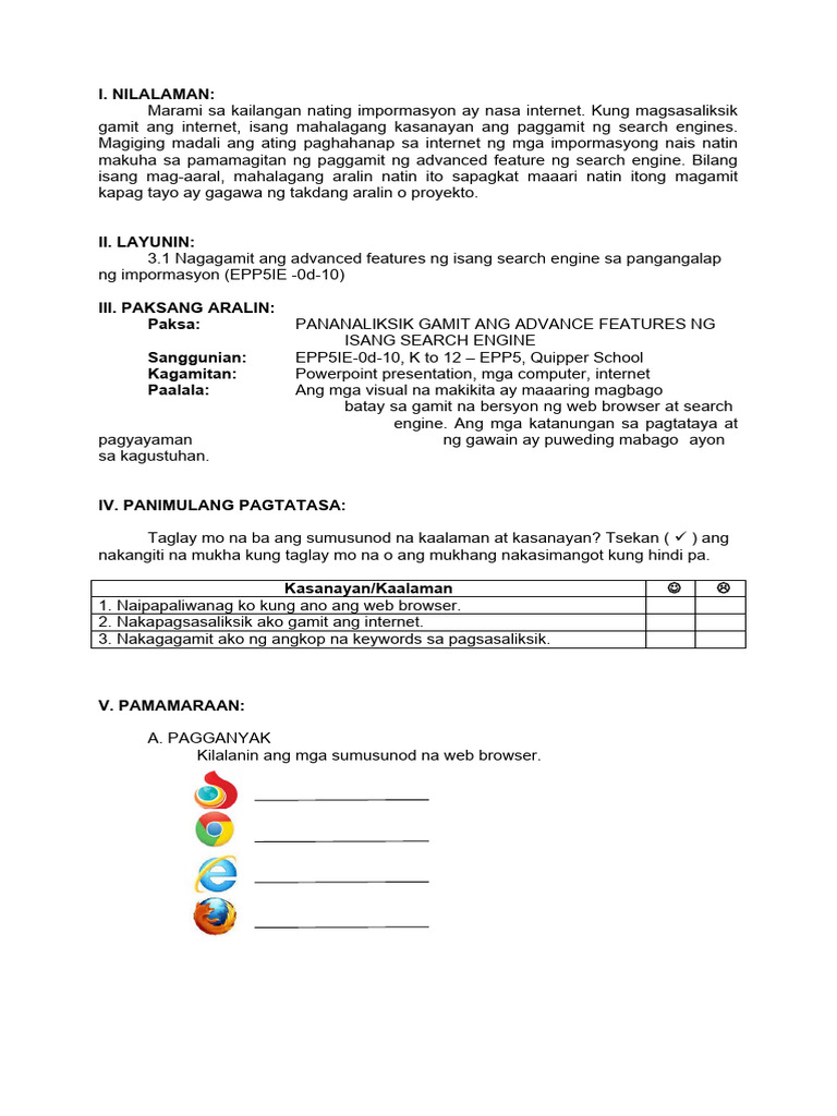 2 Lesson Plan in EPP V ICT | PDF