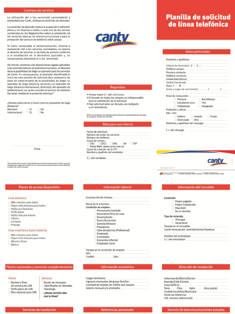 Planilla Solicitud de Línea Compressed Low | PDF