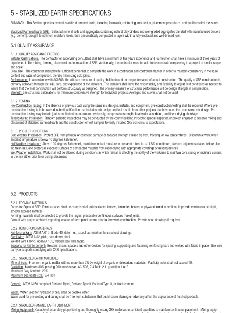Cement-Stabilized Rammed Earth Guide | PDF | Welding | Construction