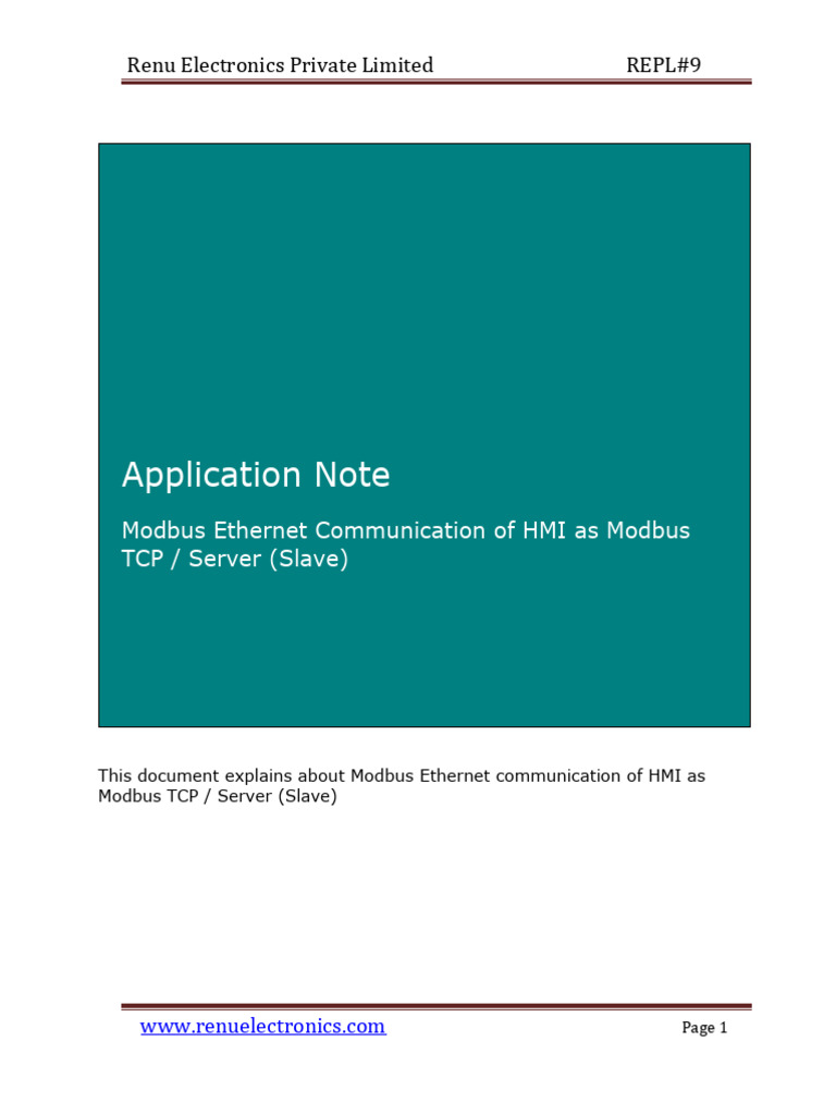 Modbus TCP Server Native FP5043TN | PDF | Transmission Control Protocol | Port (Computer Networking)