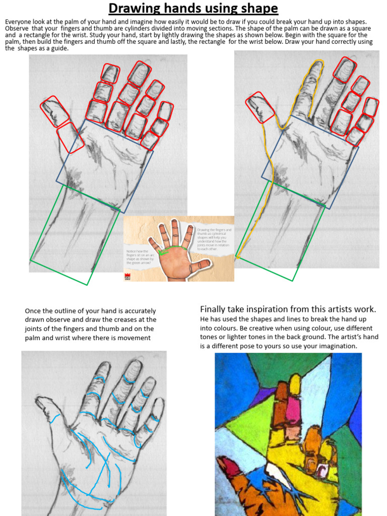 Drawing Hands Using Shape | PDF