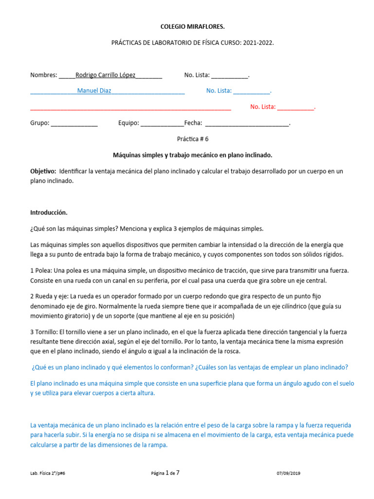 Practica 6.maq - Simp.fisica.21.22 | PDF | Eje | Máquinas