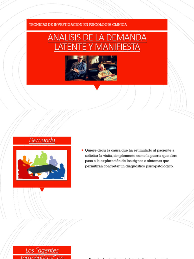 Demanda Latente y Manifiesta en Psicología | PDF | Relaciones ...
