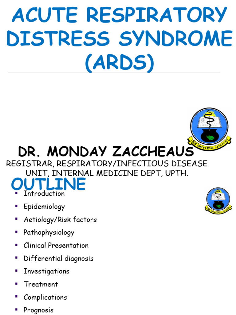 ACUTE RESPIRATORY DISTRESS SYNDROME by Dr. Monday Zaccheaus | PDF ...