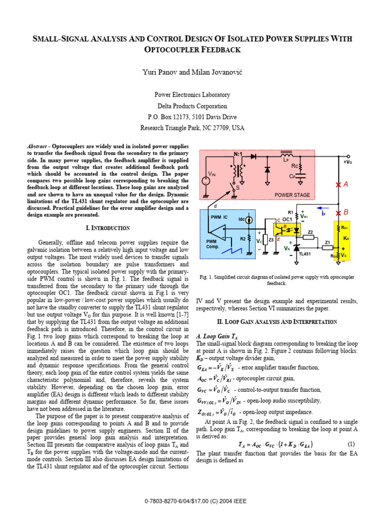 Ss-Isolated Ps Optocoupler | PDF | Amplifier | Feedback