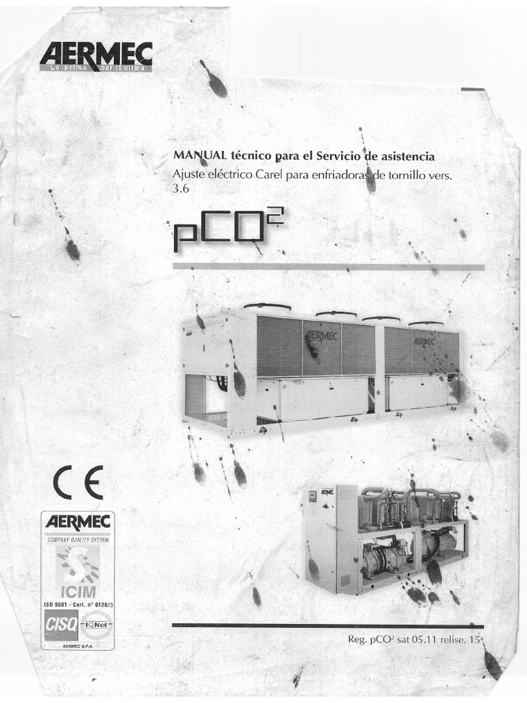 Aermec Manual Tecnico Control Carel Enfriadoras de Tornillo Vers 33.6 | PDF