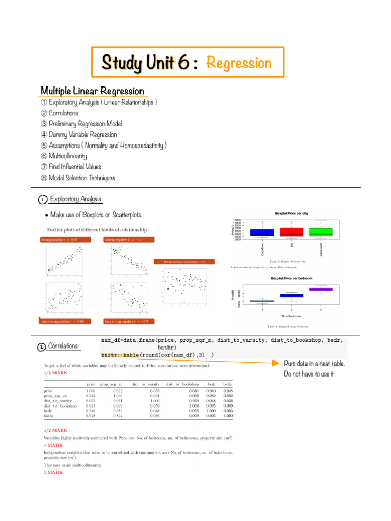 Regression Analysis Techniques Guide | PDF | Regression Analysis | Multicollinearity