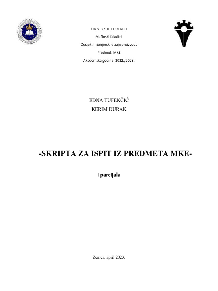SKRIPTA IZ MKE - I Parcijala | PDF