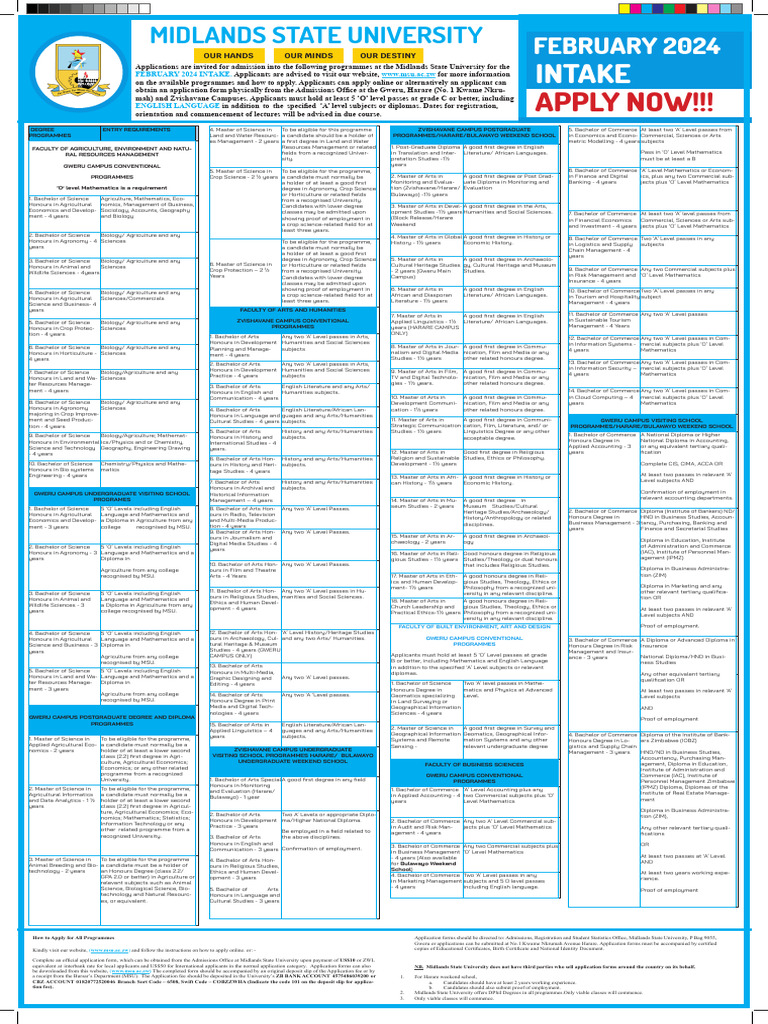 Msu February 2024 Intake | PDF | Bachelor's Degree | Academic Degree