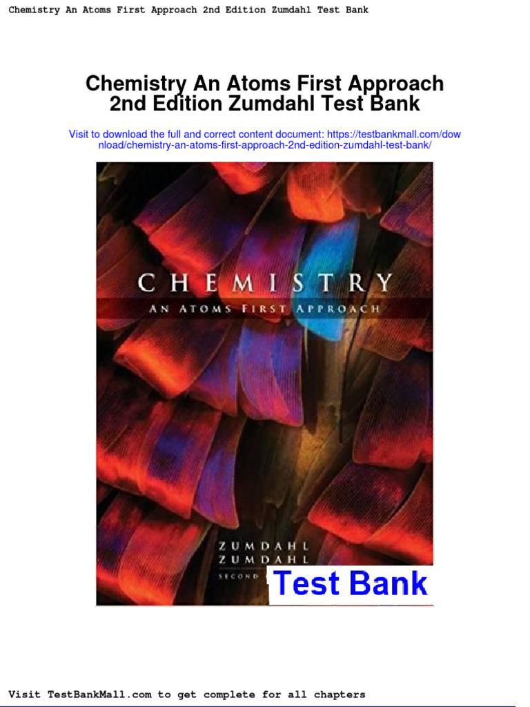 Full Chemistry An Atoms First Approach 2Nd Edition Zumdahl Test Bank ...