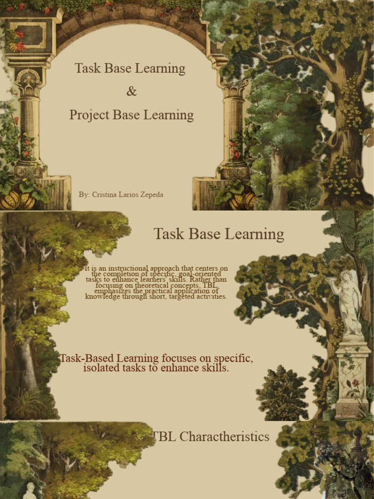 Task Base Learning & Project Base Learning: By: Cristina Larios Zepeda ...