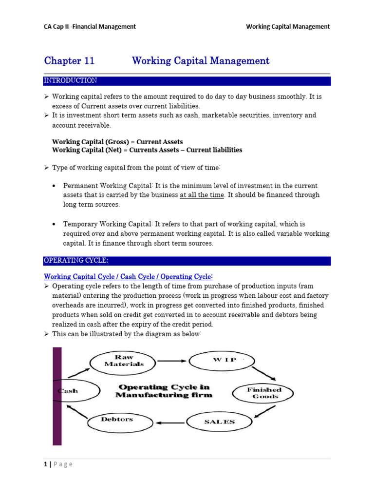 11 - Working Capital Management | PDF | Factoring (Finance) | Debits And Credits