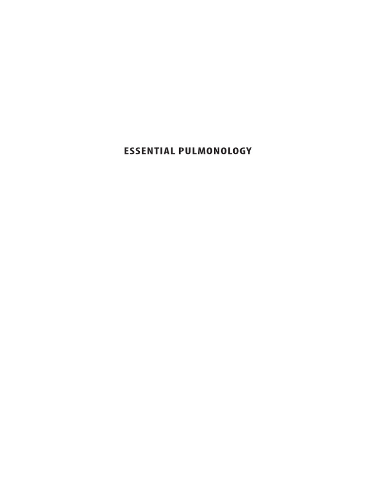 Essential Pulmonology Pdf Lung Gill