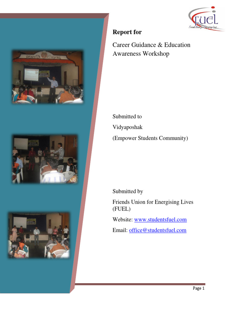 Report On Career Guidance Workshop | PDF | Goal | Behavioural Sciences