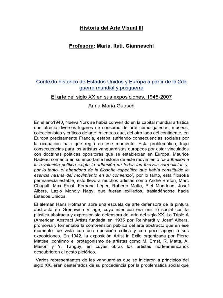 Expresionismo Abstracto Informalismo 2 1 | PDF | Arte abstracto ...