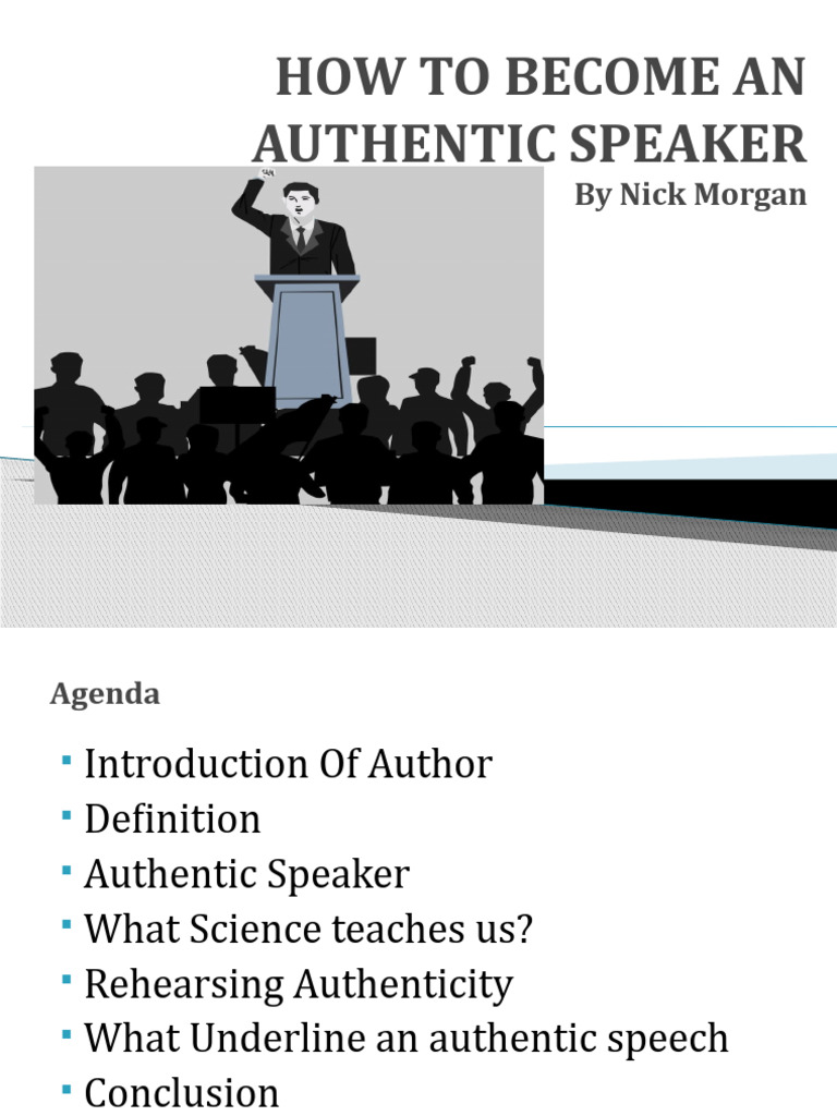 How To Become An Authentic Speaker | PDF | Nonverbal Communication ...