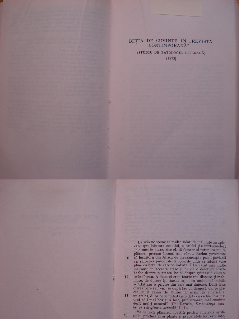 Maiorescu - Betia de Cuvinte | PDF