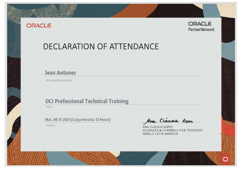 OCI Professional Technical Training | PDF