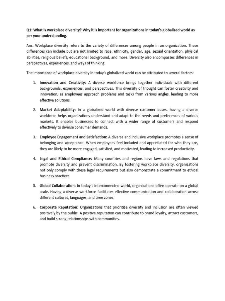WorkPlace Diversity | PDF