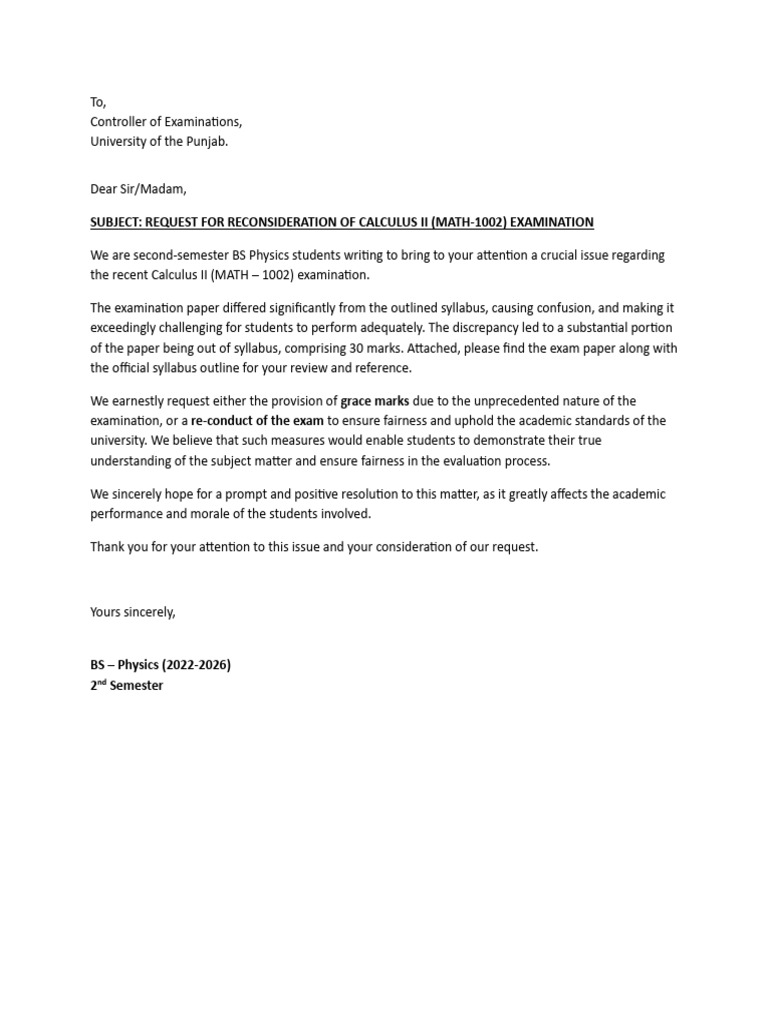 Application To Controller Examination | PDF