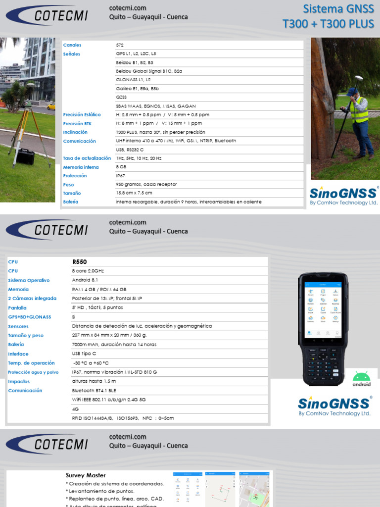 GNSS Comnav T300 T300PLUS R550 Cotecmi | PDF | Informática | Ingeniería ...
