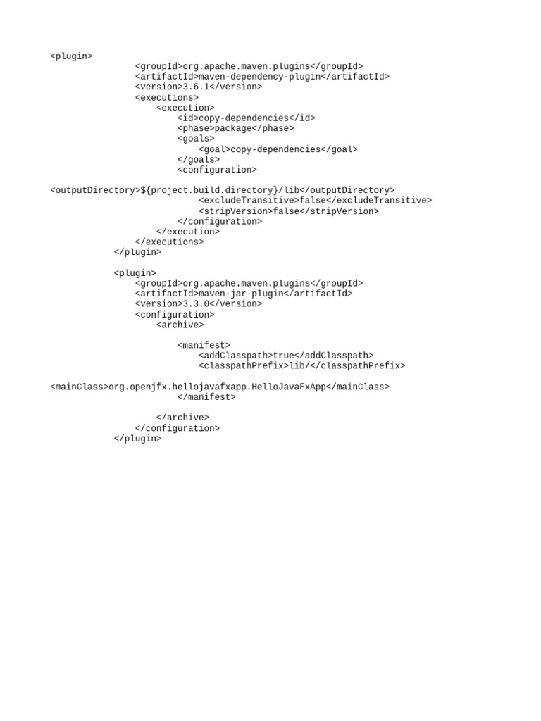 Plugins Maven para Generar Jar | PDF