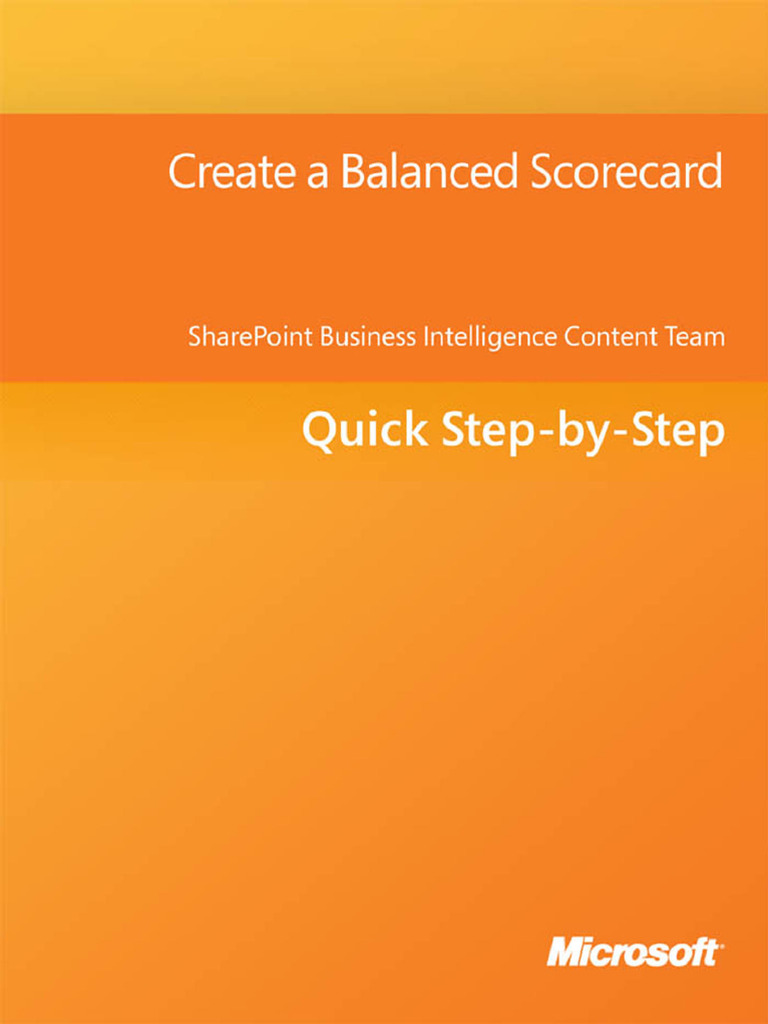 Create a Balanced Scorecard | PDF | Performance Indicator | Share Point